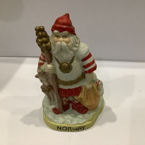 Holiday | Vintage Santas Of The Nations Norway Porcelain Julesvenn ...